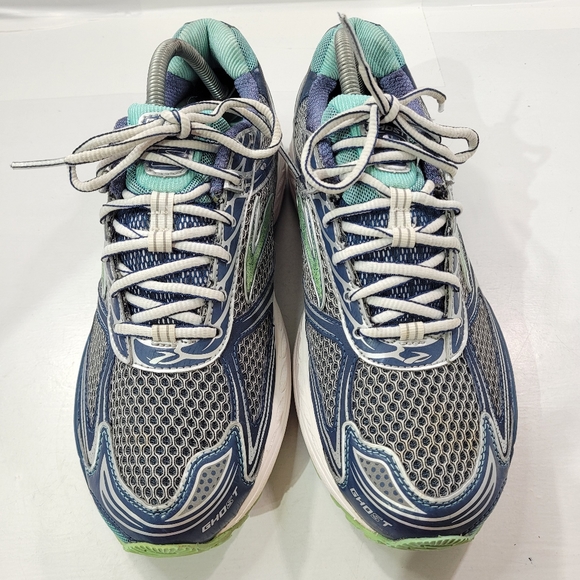 Brooks | Shoes | Brooks Ghost 5 Mogo Dna Sea Green Running Sneakers ...